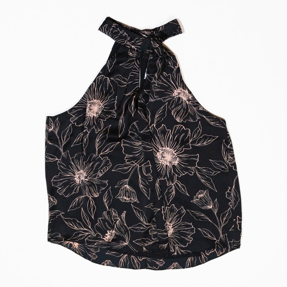 Joie | Tops | New Joie Cedra B Silk Chiffon Halter Neck Cut Out Caviar Floral Print Blouse ...